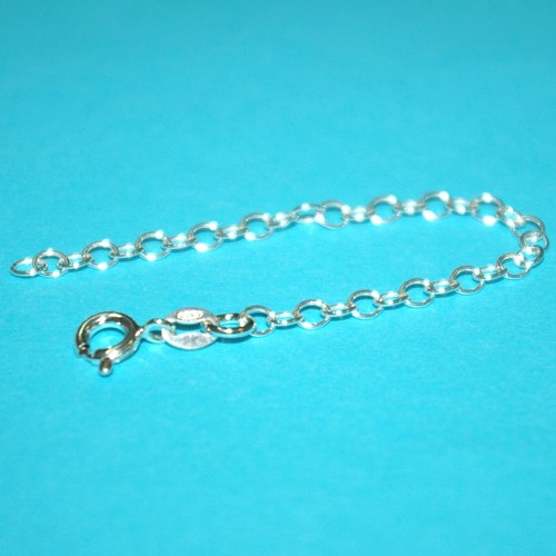 4" 10cm Sterling Silver 925 CHAIN EXTENDER with Spring Ring Clasp | eBay