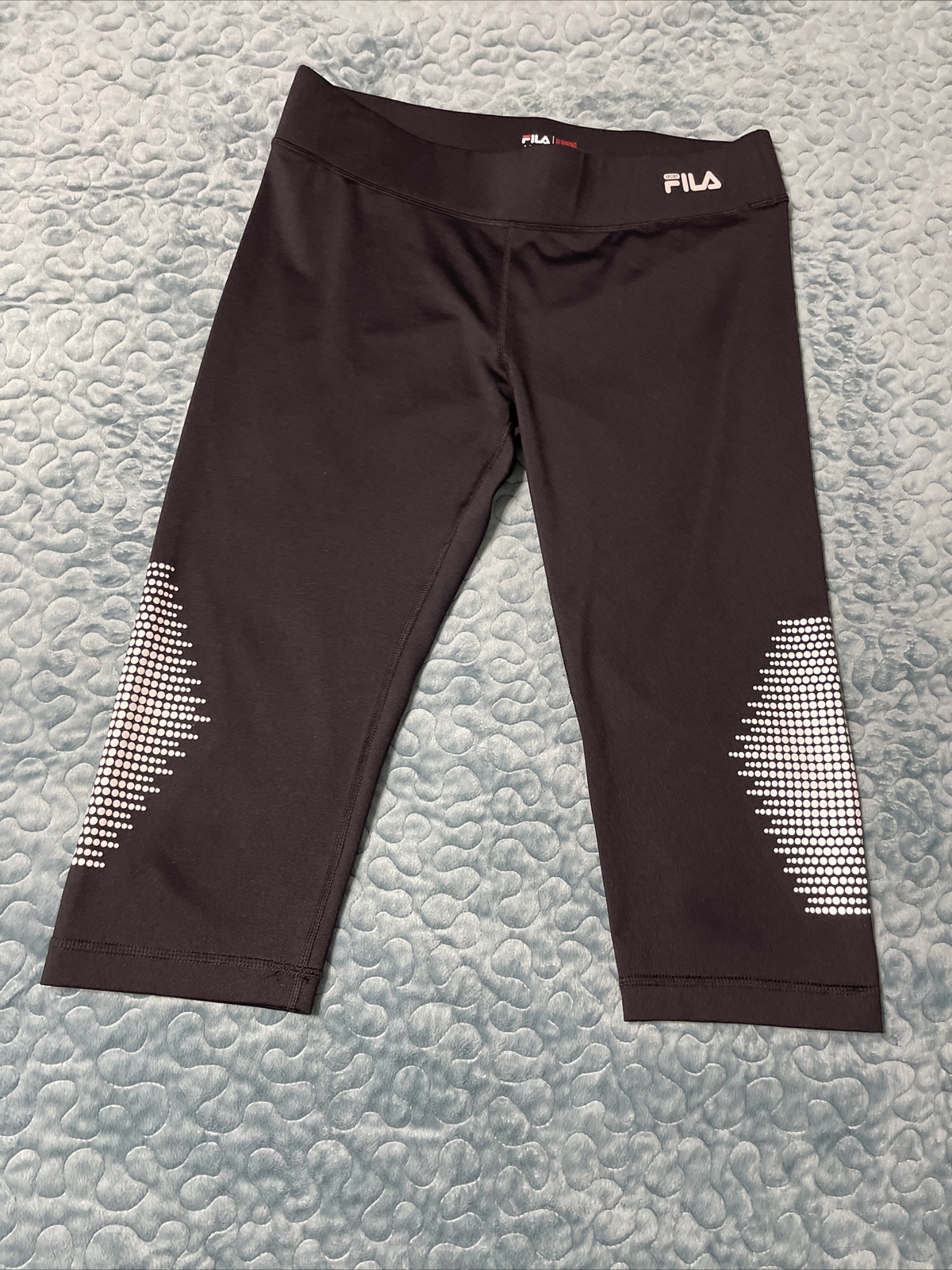 Fila Sport Performance Women’s Running Capri Pants Size M Black/White ...