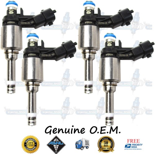 Reman Genuine OEM Hyundai Kia 1.6L GDI 4x Fuel Injectors 35310-2B130 ...