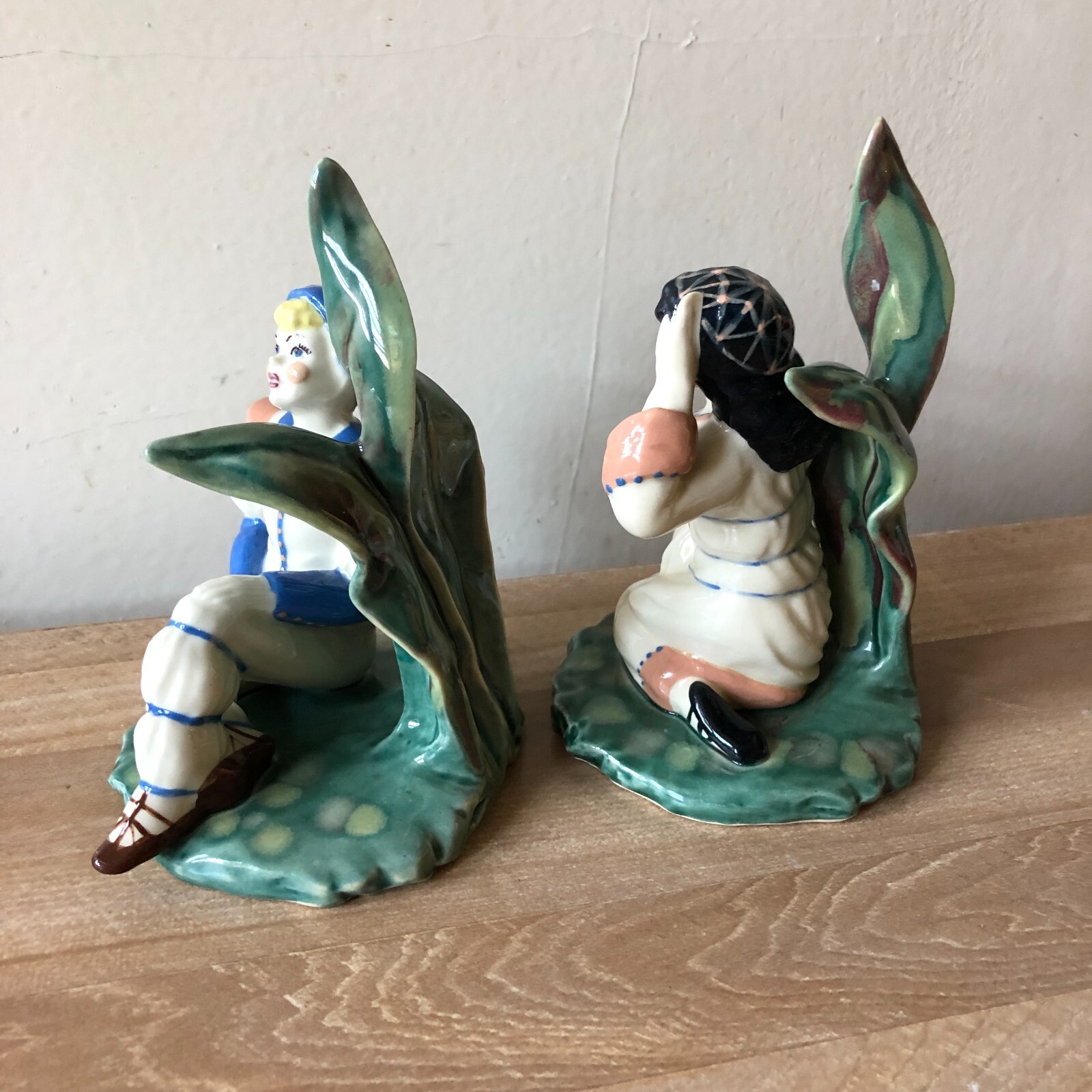 Pair Ceramic Arts Madison Pottery Figurines Fantasy Woodland Couple ...