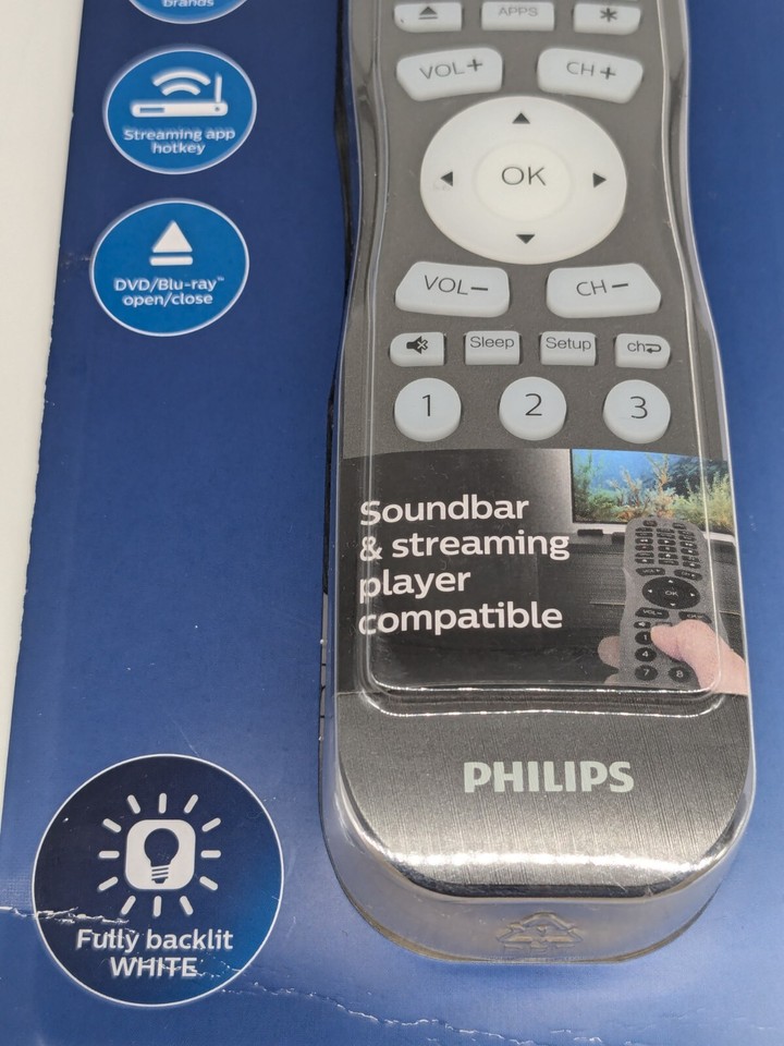 Philips 8-Device Backlit Universal Remote Control - Brushed Graphite | eBay