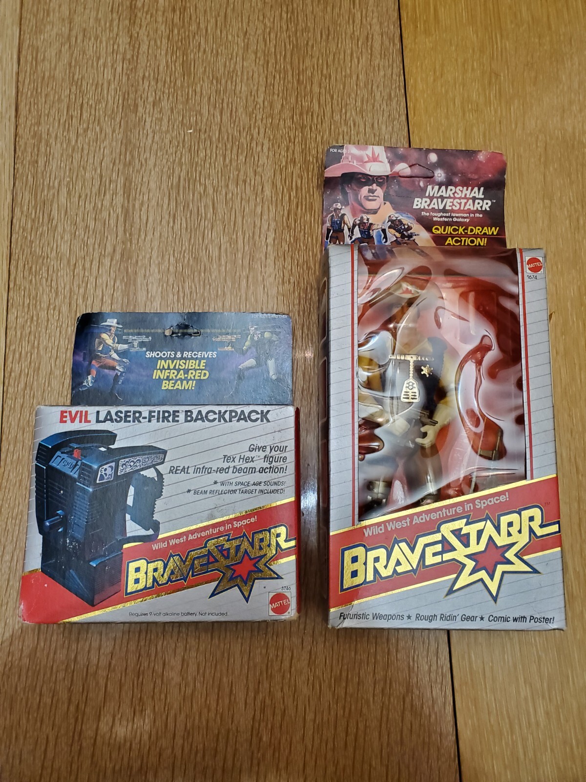 MATTEL Marshal Bravestarr Lot Evil Laser-Fire Backpack Action Figure ...