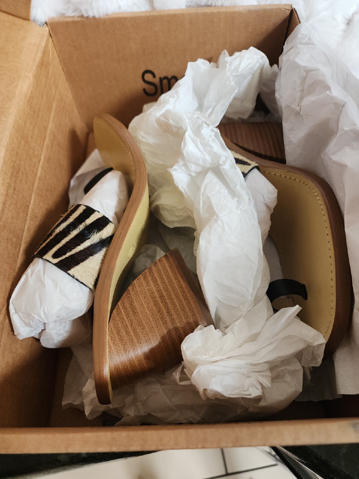 42 GOLD Eedie Brown Zebra Cow Hair Leather Womens 9.5 M New Nordstrom ...