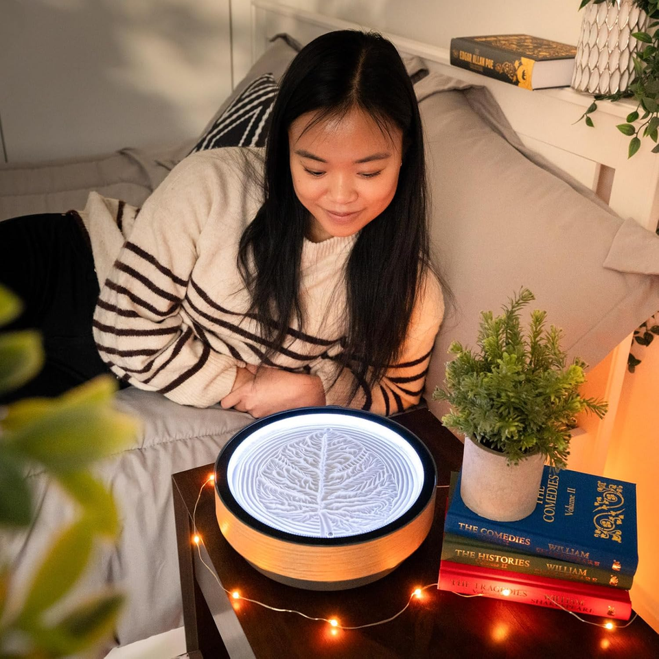 Zen Oasis Mini Kinetic Sand Art with Smart LED Lighting for Stress ...