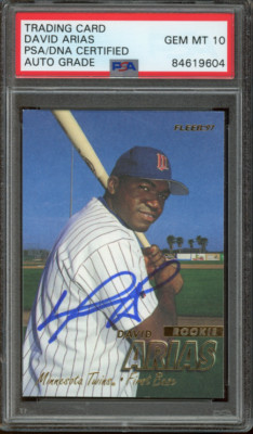 David Arias Ortiz Signed 1997 Fleer Rookie Card - Autograph Graded Gem ...