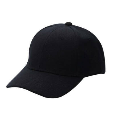 3 HATS CAP BLACK SOLID CLASSIC PLAIN ADJUSTABLE | eBay