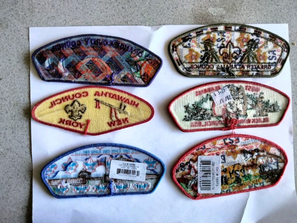 Boy Scout,Six various Council patches, Alabama,Georgia,New York,Yucca ...