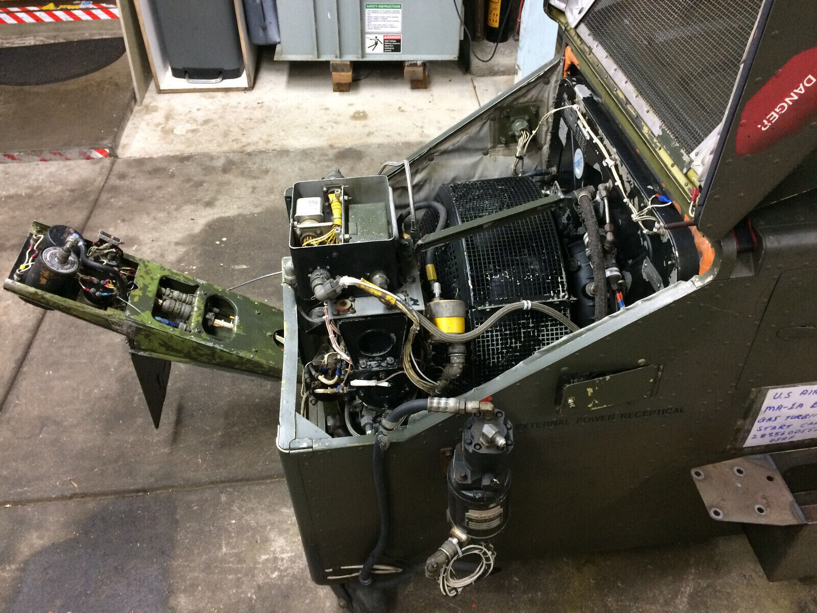 USAF GARRETT AIRESEARCH MA1A AIRCRAFT AIR START CART GAS TURBINE ENGINE ...