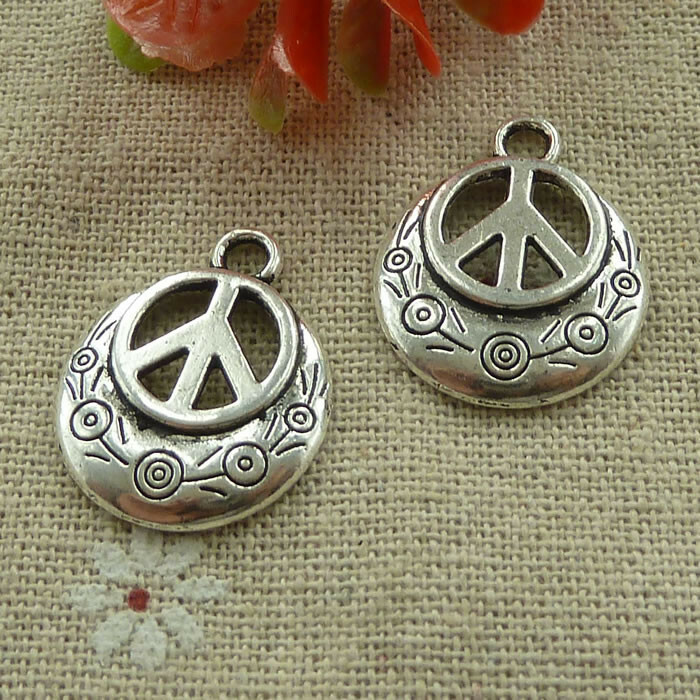 Free Ship 100 pcs tibetan silver peace symbol charms 24X20mm L-3041 | eBay