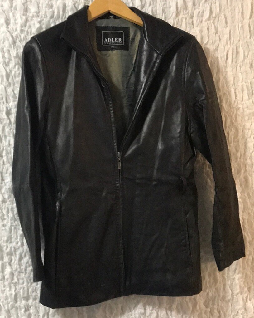 Adler Collection: Vintage Black Leather Jacket, Lined… - Gem