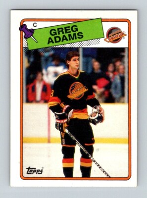 1988 Topps Hockey Card #162 Greg Adams Vancouver Canucks Center | eBay