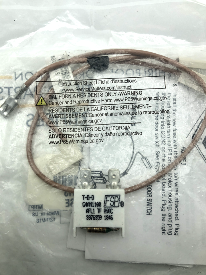 Whirlpool Dishwasher Thermal Fuse Link Kit #675813 *BRAND NEW OEM* | eBay