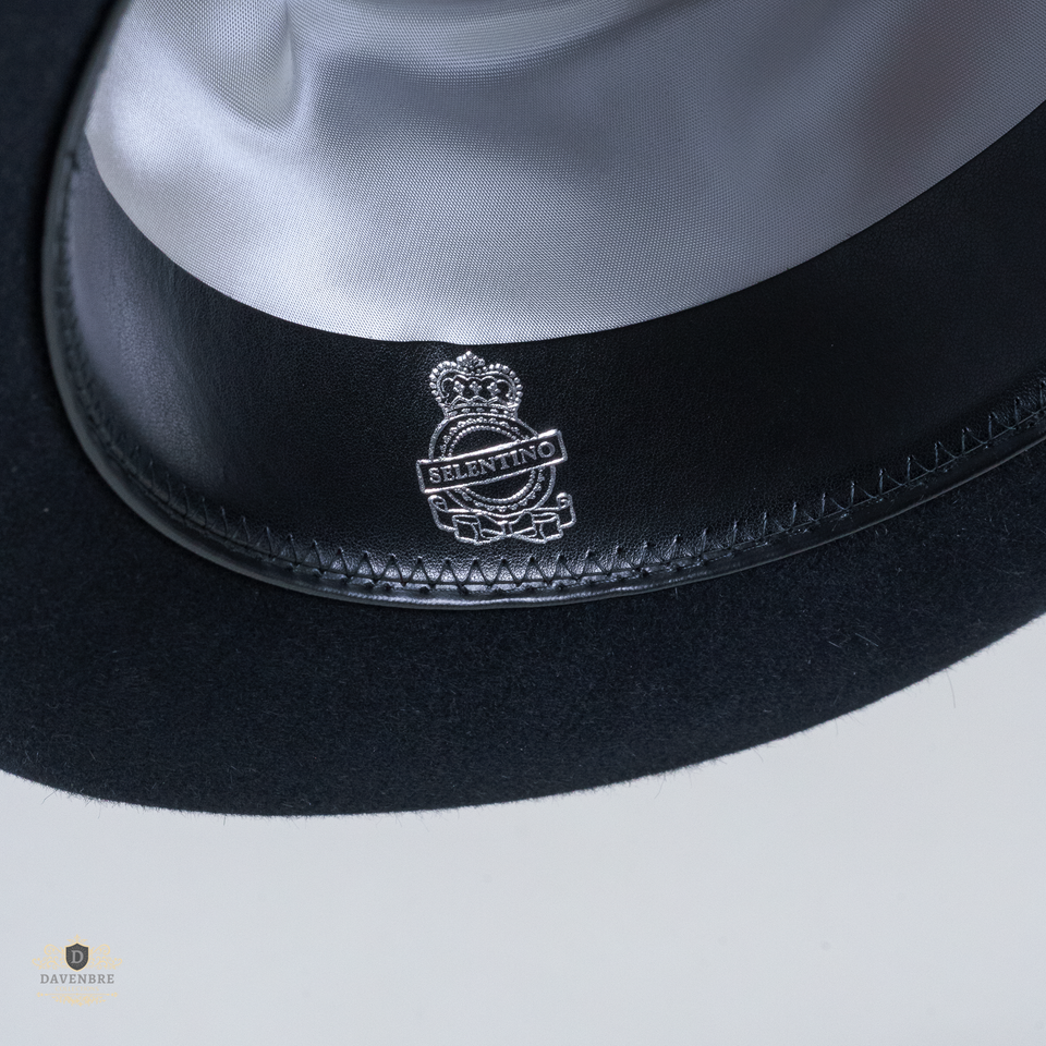 NWT Selentino Alpha 100% Fur Felt Homburg Fedora Hat Mens 7 1/4 (58 ...