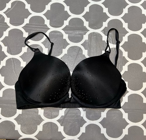 Victoria's Secret Bombshell Plunge Push Up Bra 34C Women's Black ...