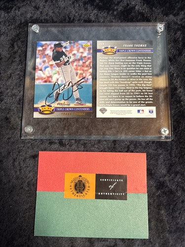 1993 Upper Deck Authenticated UDA Frank Thomas AUTO 2-Card Set /1000 ...