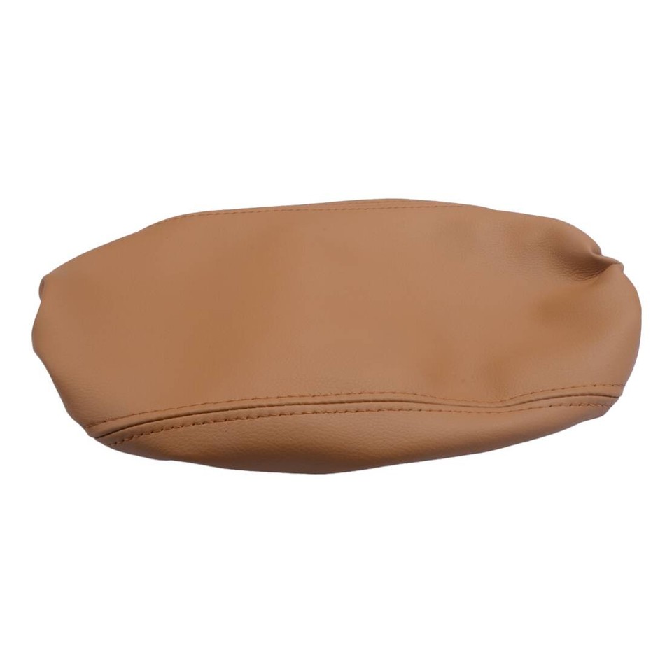 Leather Console Lid Armrest Cover Skin Brown Fits For Mitsubishi ...