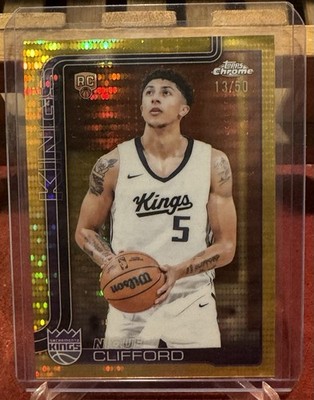 2025-26 Topps Chrome Nique Clifford RC Gold Pulsar /50 ( 1st Rd Pick ...