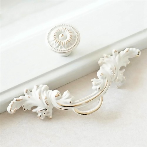 White French style Dresser Handle Pull Drawer Knobs Gold Chic Cabinet ...