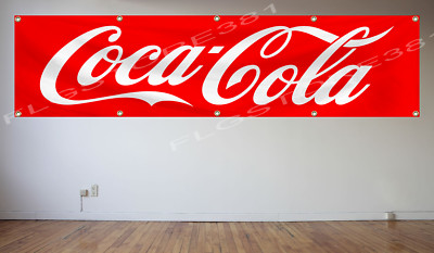 Coca Cola Flag Banner 2X8 Ft Wall Decor Flag Coca Cola Fans Collectors ...