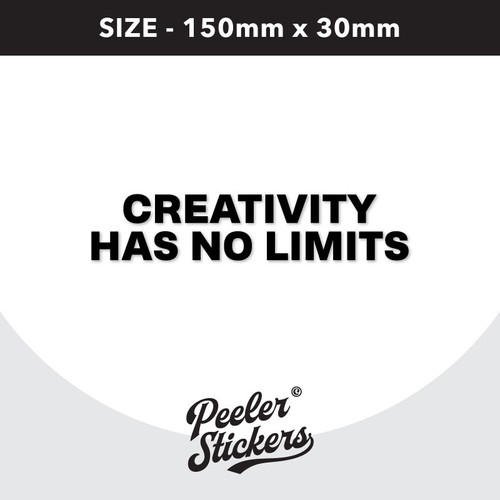 Creativity has no limits Decal Sticker, Motivational Quote Music ...