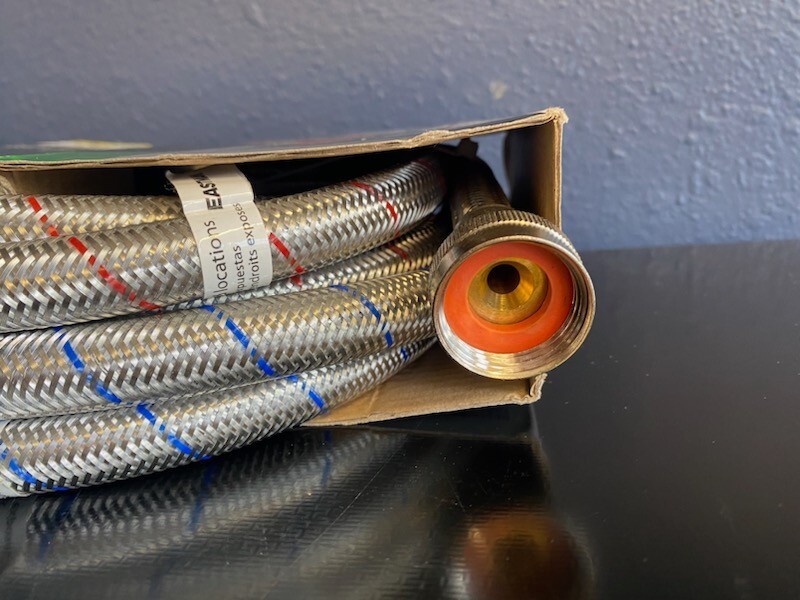 Eastman Washing Machine Hose Connector 2 Pack 6-ft 1500 PSI Stainless ...