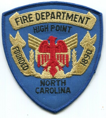 NORTH CAROLINA - High Point Fire Dept. - [Shoulder Patch] | eBay