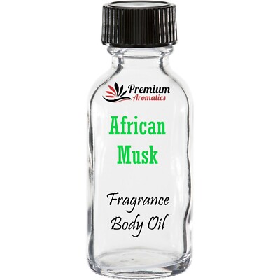 Premium African Musk (Green) Perfume Body Oil NEW - Glass - Thick ...