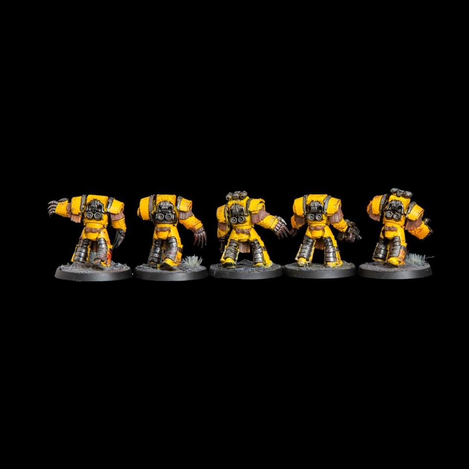 Well Painted Imperial Fist Legion CataphractII Terminator Squad Space ...
