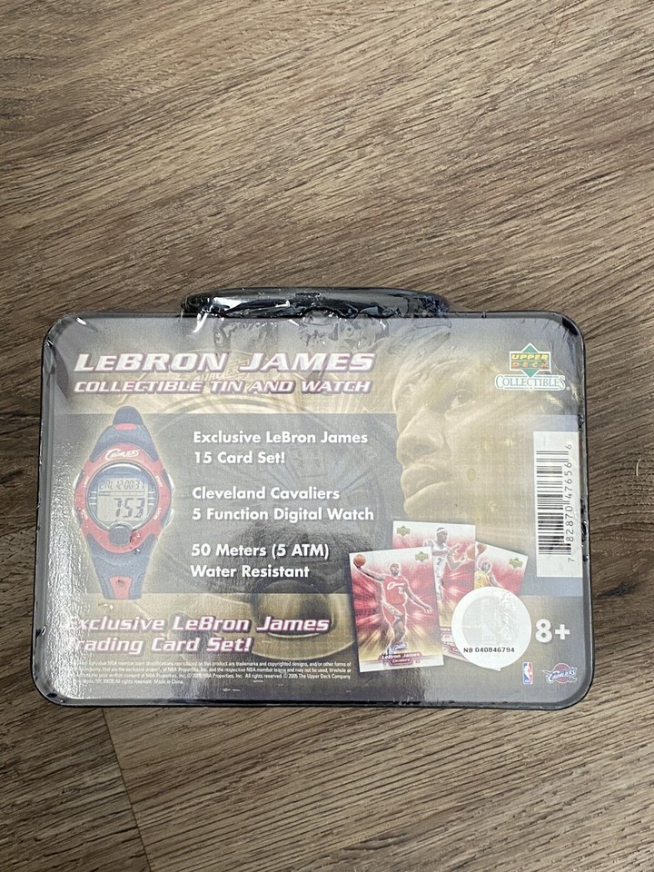 2005 Upper Deck Lebron James Factory Sealed Lunch Box Watch & LBJ 15 ...