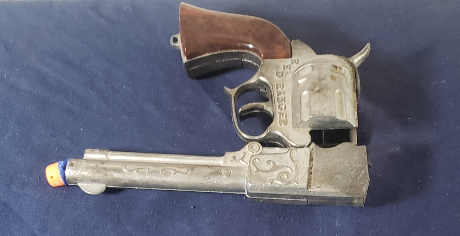 Red Ranger cap gun toy short nose pistol revolver country western Made ...