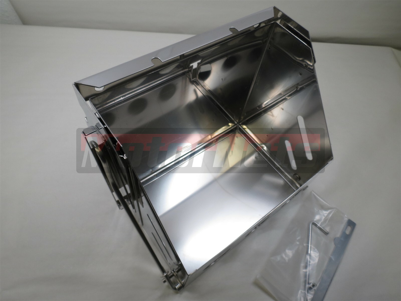 Polish STAINLESS drop-down Battery Box 10.5x7x8 Hot Street Rod Racing ...