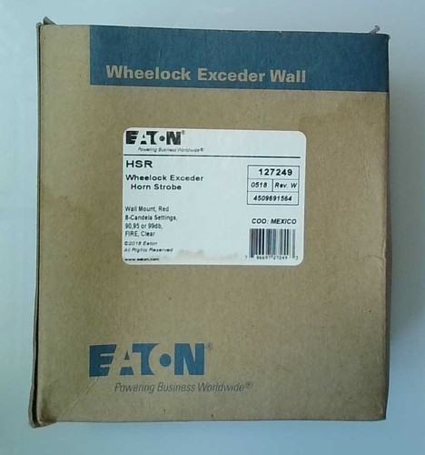 Eaton Wheelock Excederx Horn Strobe HSR 127249 Red Wall Mount Fire ...