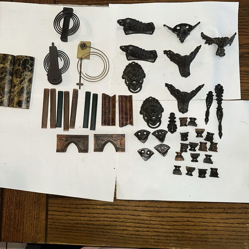 Antique Lot Clock Parts Gongs,Pillars, Lions, Feet+ | eBay