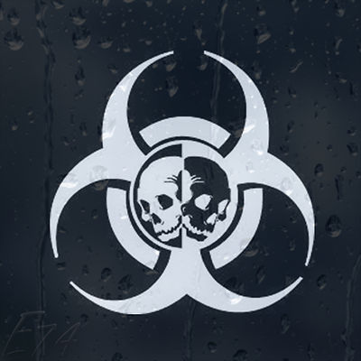 Zombie Outbreak Response Biohazard Skulls For Car Or Laptop Decal Vinyl ...