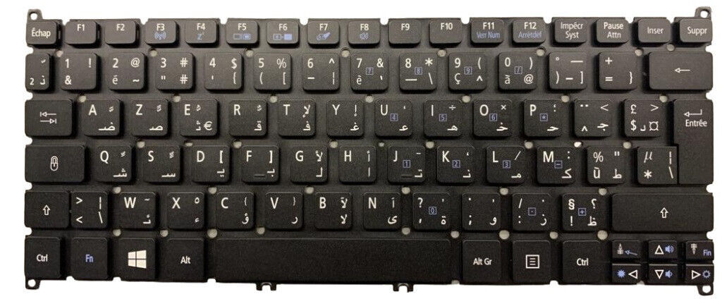 ARABIC Keyboard ACER ASPIRE ONE 725 726 756 V5-123 E3-112 S3-391 V3-112 ...