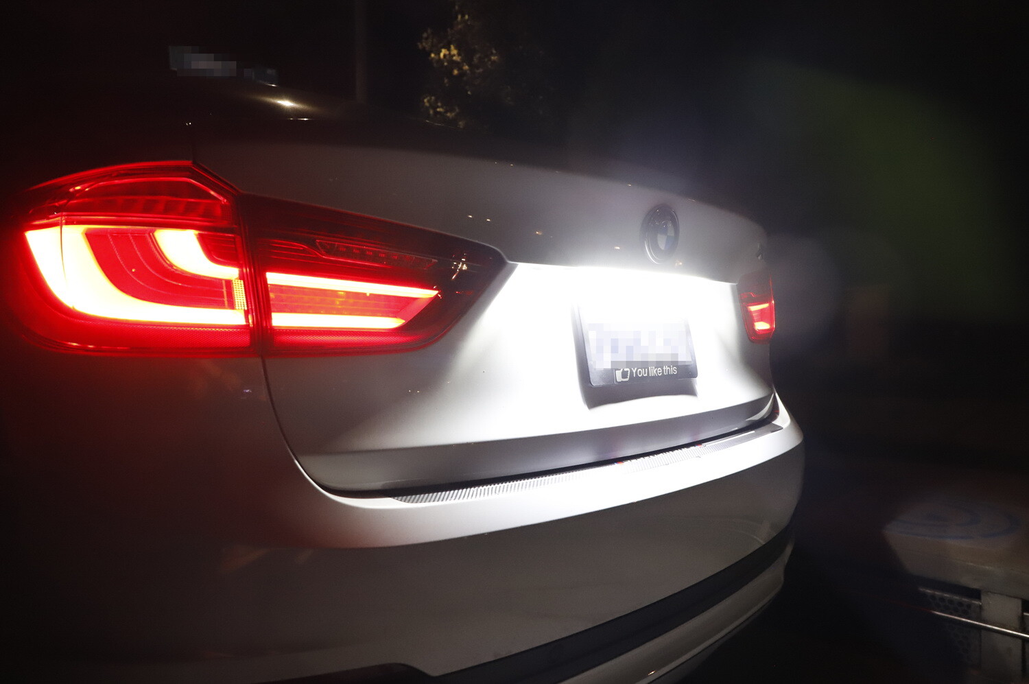 12" 57-SMD LED License Plate Frame Mount Backup Reverse Light Bar Kit ...