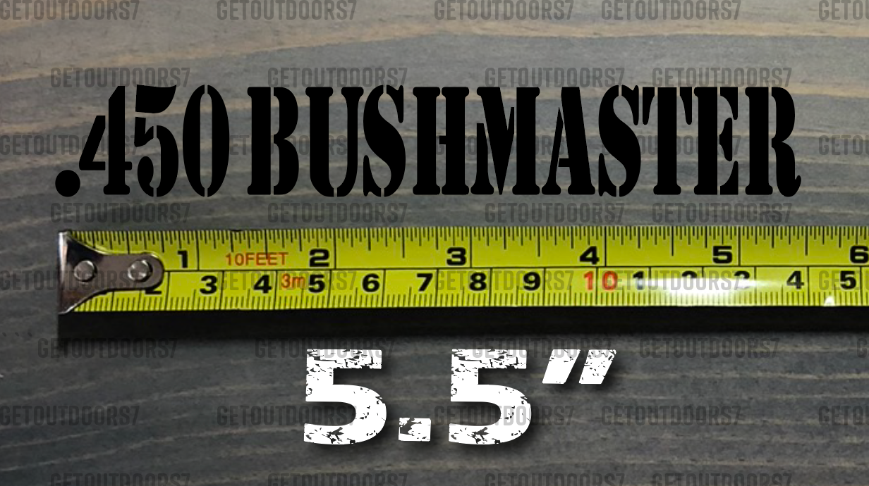 .450 Bushmaster Sticker Decal 5.5" Ammo Can Box Ammunition Black Case ...