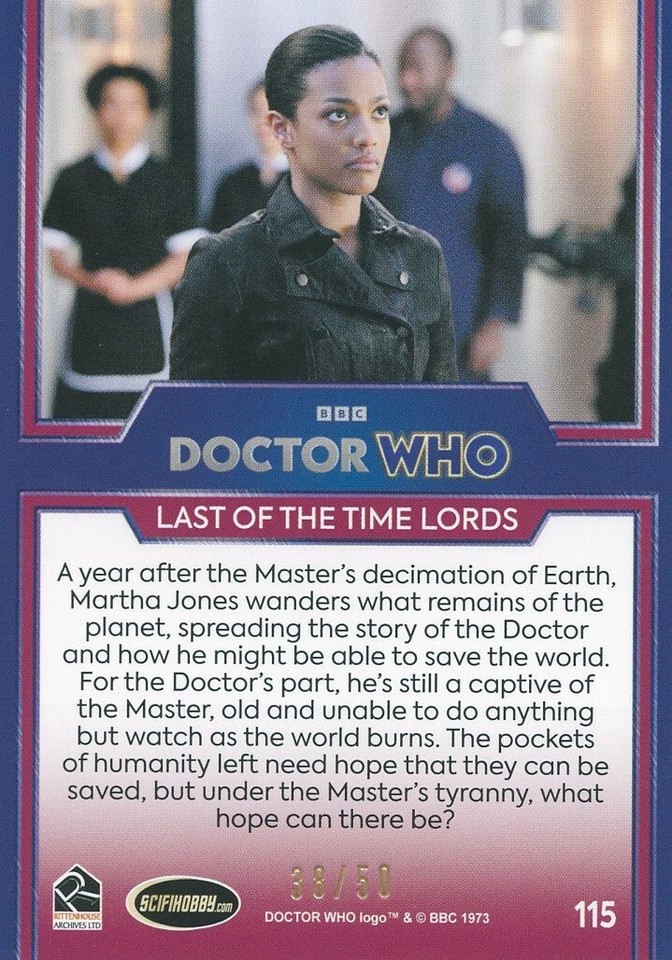Rare New 2023 Doctor Who Gold TARDIS Parallel Base chase card number ...