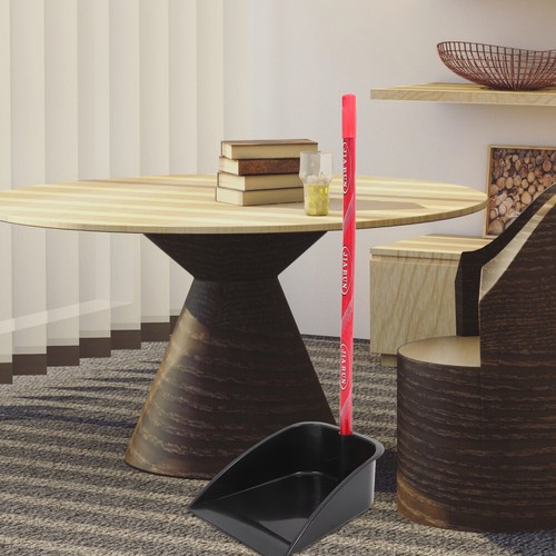 Garbage Shovel Dust Pan with Handle Woodwn Office Dustpan Upright | eBay