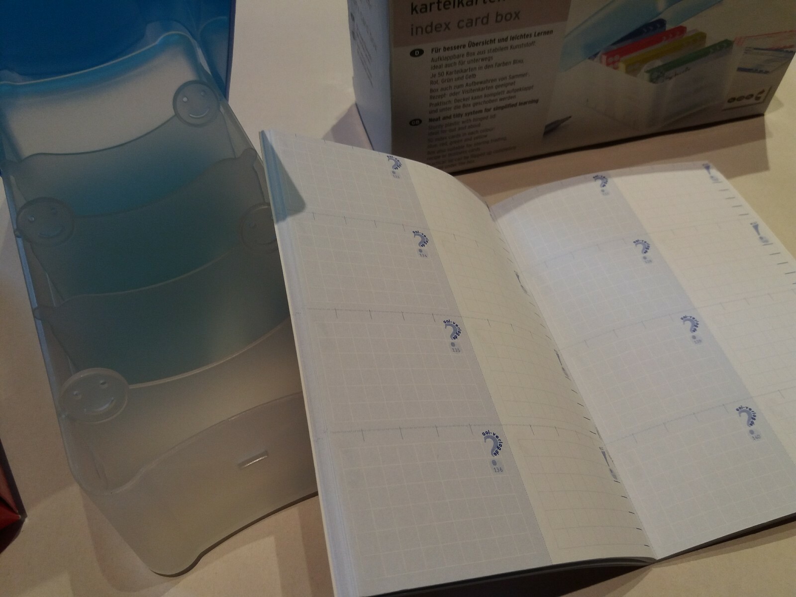 Karteikarten-Lernbox Tchibo Vokabel Box mit Lernkärtchen Heft ...