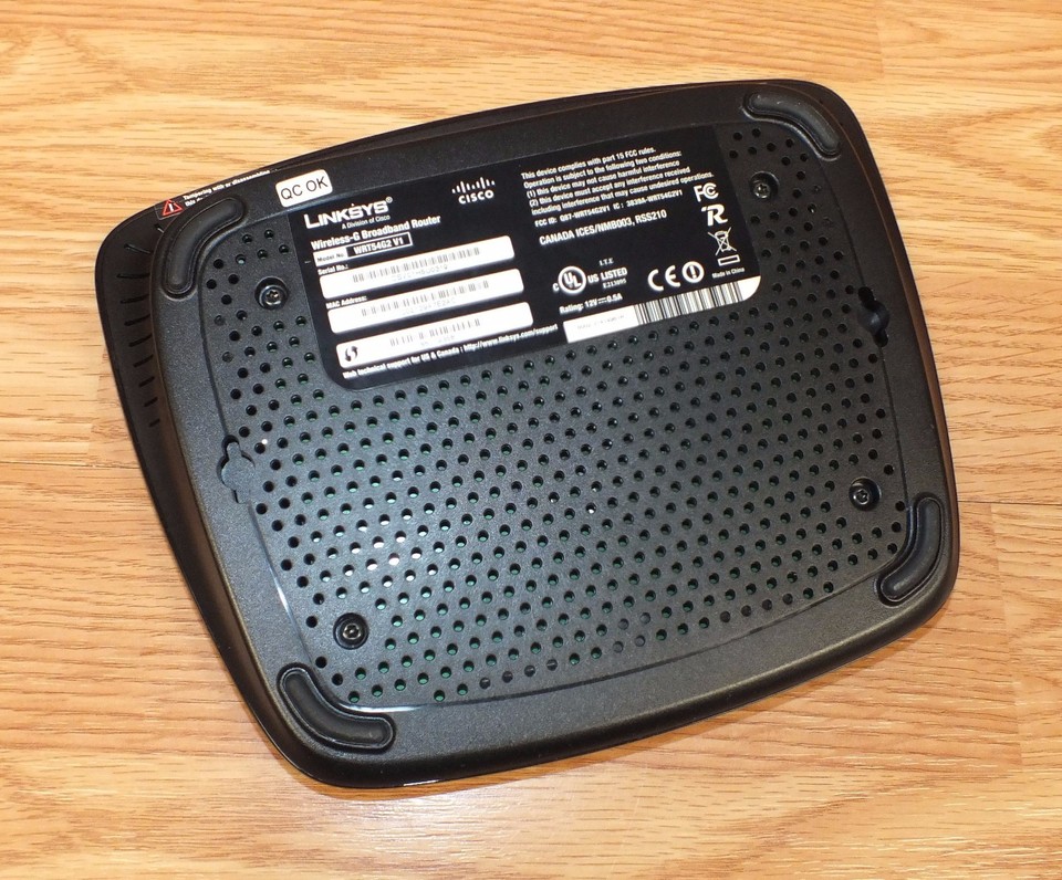 Cisco Linksys WRT54G2 v1 54 Mbps 4-Port 10/100 Wireless G Broadband ...