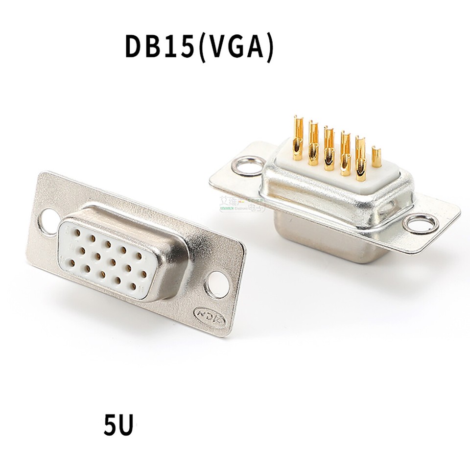 VGA D-SUB 15P BD15 Plug Male Female Cable Mount Assembly Solder Elbow ...