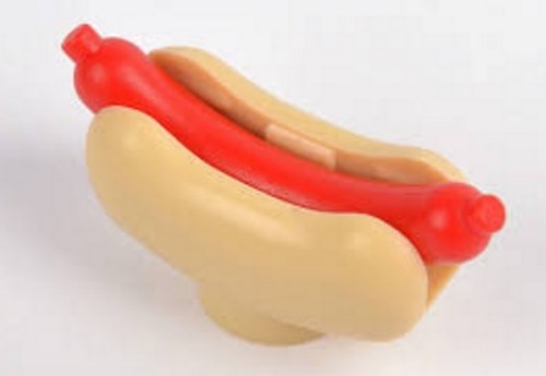 LEGO HOTDOG with BUN & Ketchup Mustard ~ Minifigure Food Hot Dog ...