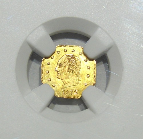 1872 GW-820 "1/2" GEORGE WASHINGTON CALIFORNIA OCTAGONAL GOLD COIN NGC ...