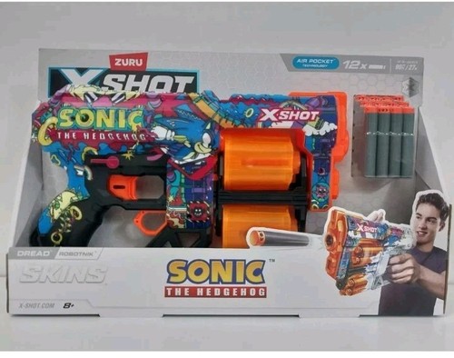 Zuru X Shot Sonic The Hedgehog Themed Nerf Gun Shoots Up To 97ft New | eBay