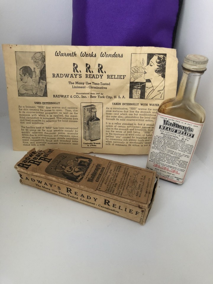 Radway’s Ready Relief Antique Pharmacy Bottle | eBay