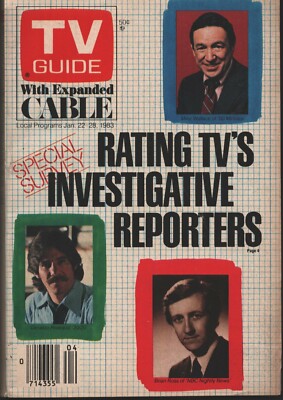 TV Guide - Jan 22-26, 1983 - Rating TVs investigative Reporters | eBay