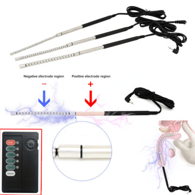 Male Electric E-stim Stretcher Urethral Expander Rod Penis Plug Dilator ...