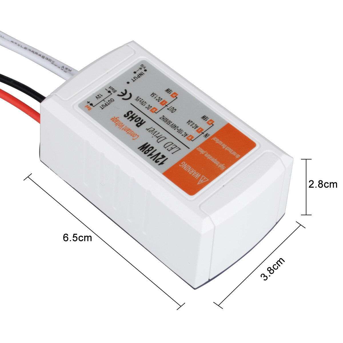 LED Driver AC 120V/240V To DC 12V 18W Transformer Power Adapter Home ...