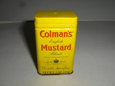 Vintage COLEMAN' S ENGLISH MUSTARD BLEND TIN with Plastic Lid | eBay